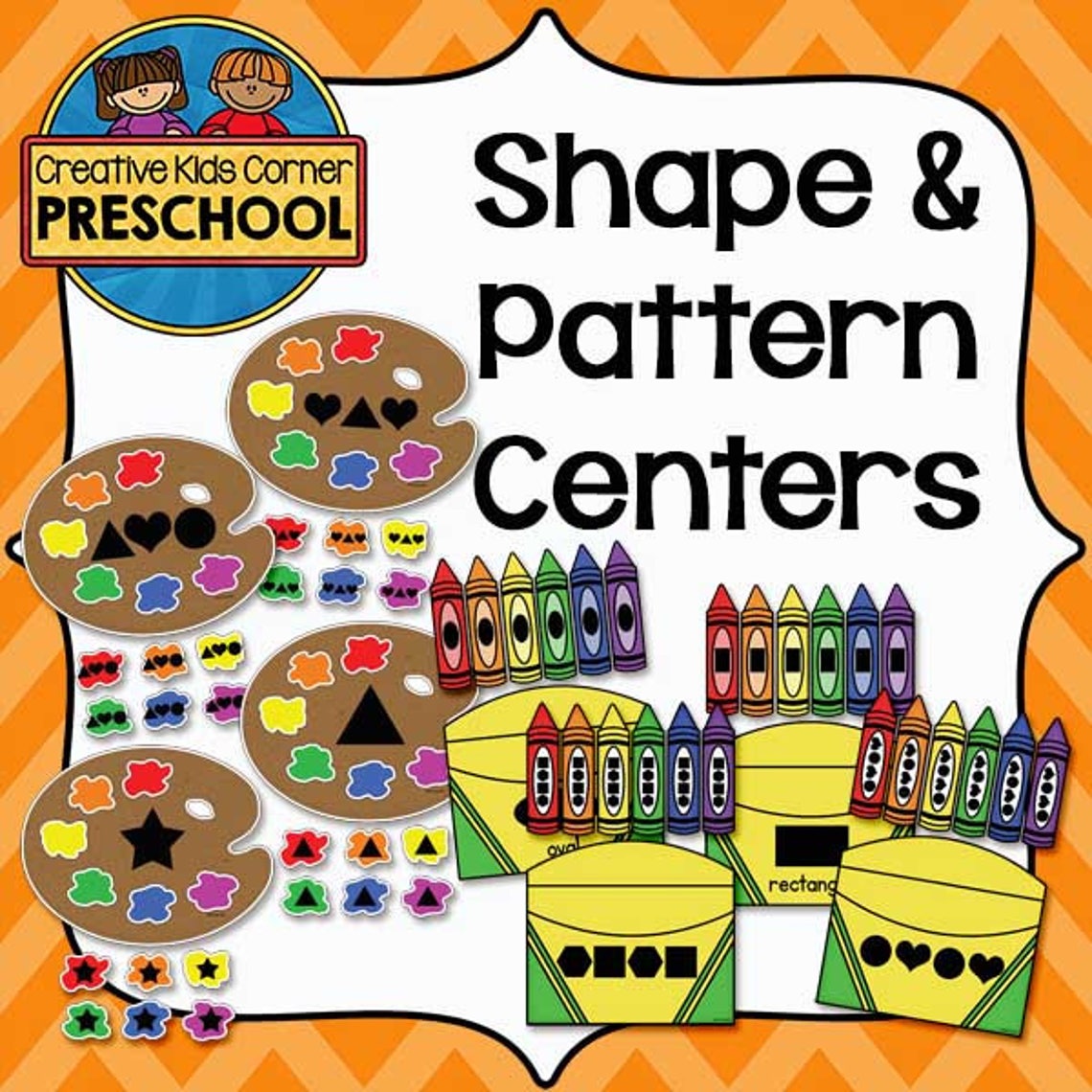 Shape & Pattern Centers {preschool/kindergarten Educational Activity ...