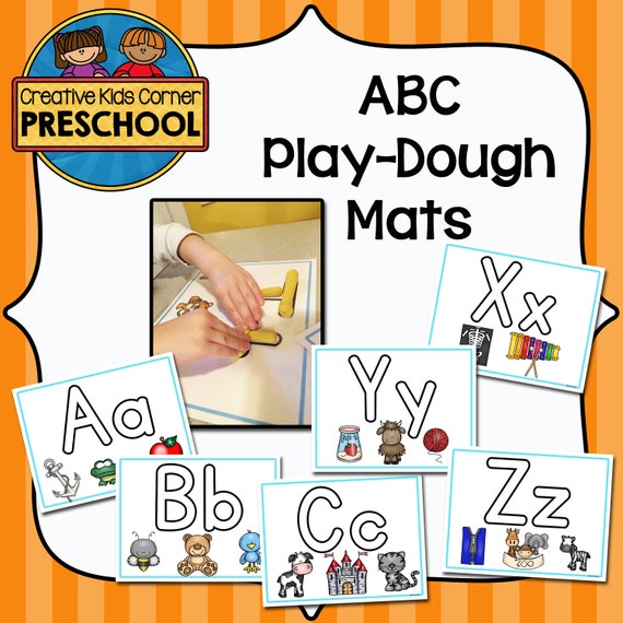 ABC Play-dough Mats preschool & Kindergarten Educational | Etsy