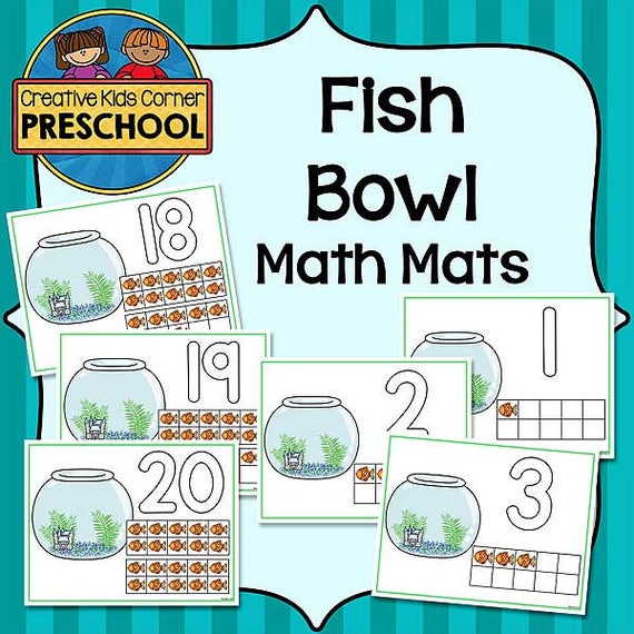 Fish Bowl Math Mats Preschool and Kindergarten Educational | Etsy