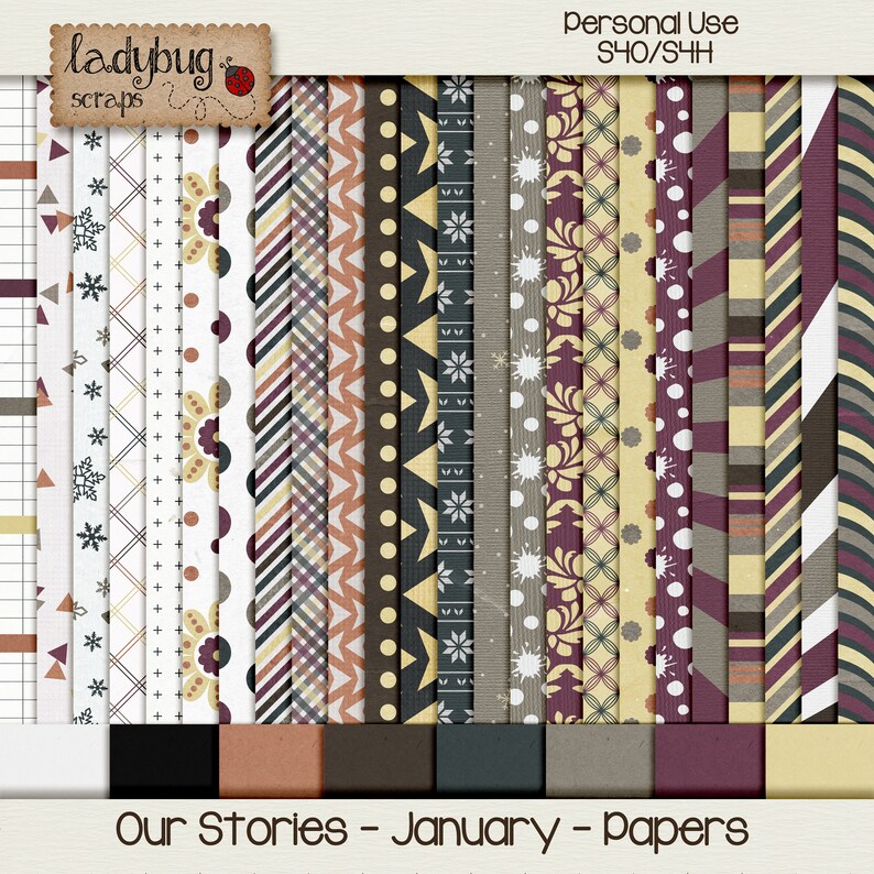 Our Stories - January - Digital Scrapbook Kit - Etsy