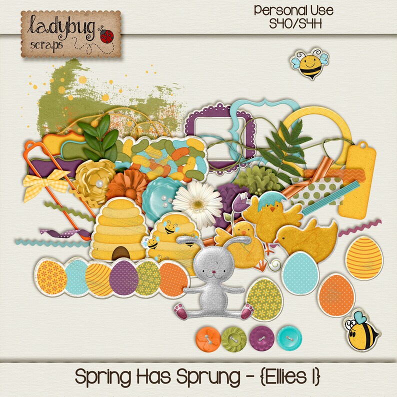 Spring Has Sprung {mega Kit} Digital Scrapbooking Kit - Etsy