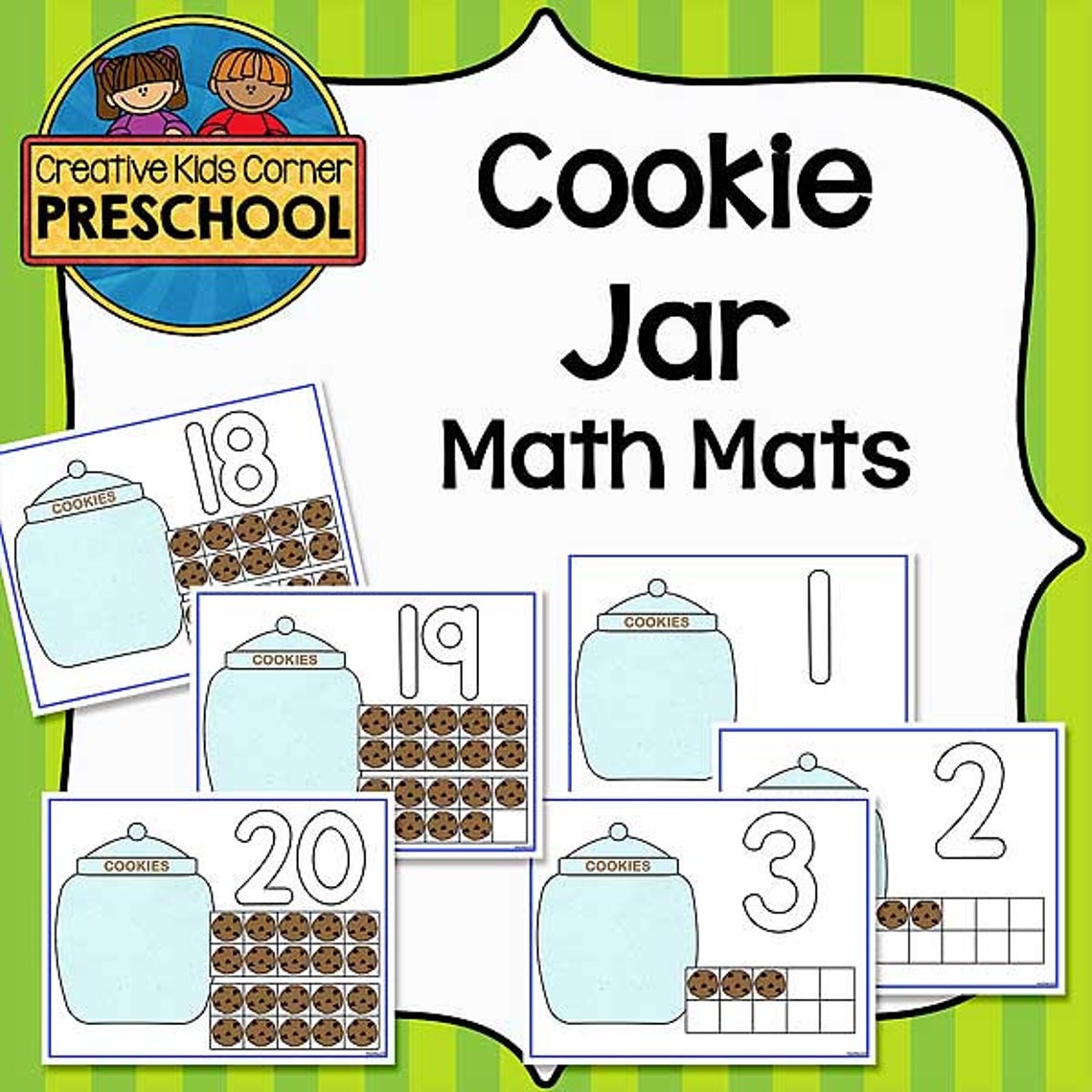 Cookie Jar Math Mats {preschool/kindergarten Educational Activities} - Etsy