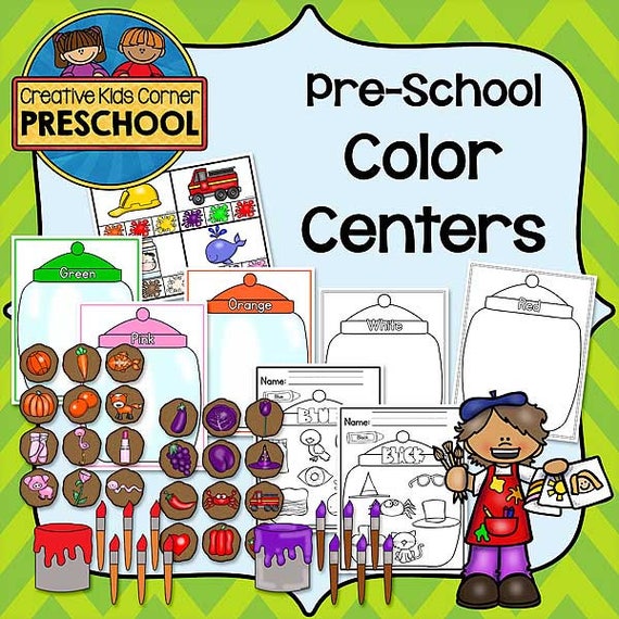 Pre-school Color Centers preschool/kindergarten Educational - Etsy