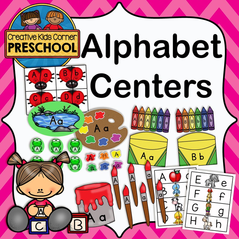 Alphabet Centers {preschool & Kindergarten Learning Activity} - Etsy