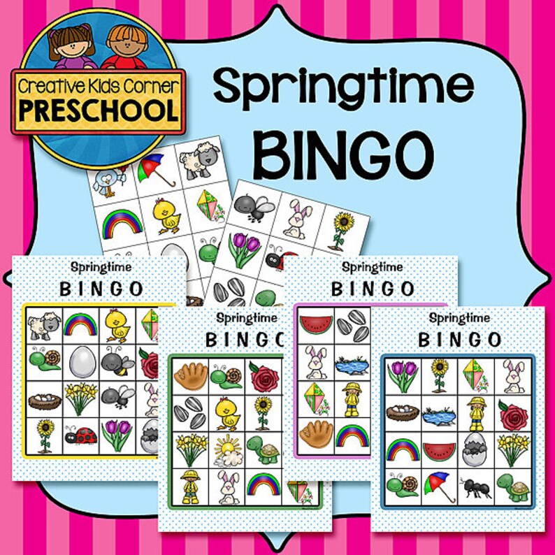 Springtime BINGO {preschool & Kindergarten Early Childhood Educational ...