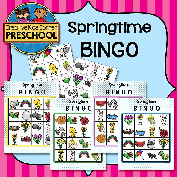 Springtime BINGO {preschool & Kindergarten Early Childhood Educational ...