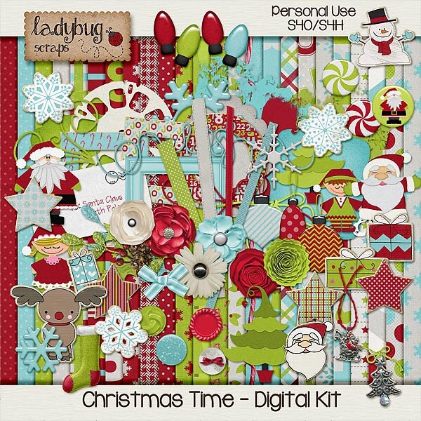 Christmas Time - Digital Scrapbooking Kit - Etsy