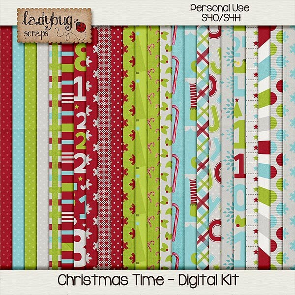 Christmas Time - Digital Scrapbooking Kit - Etsy