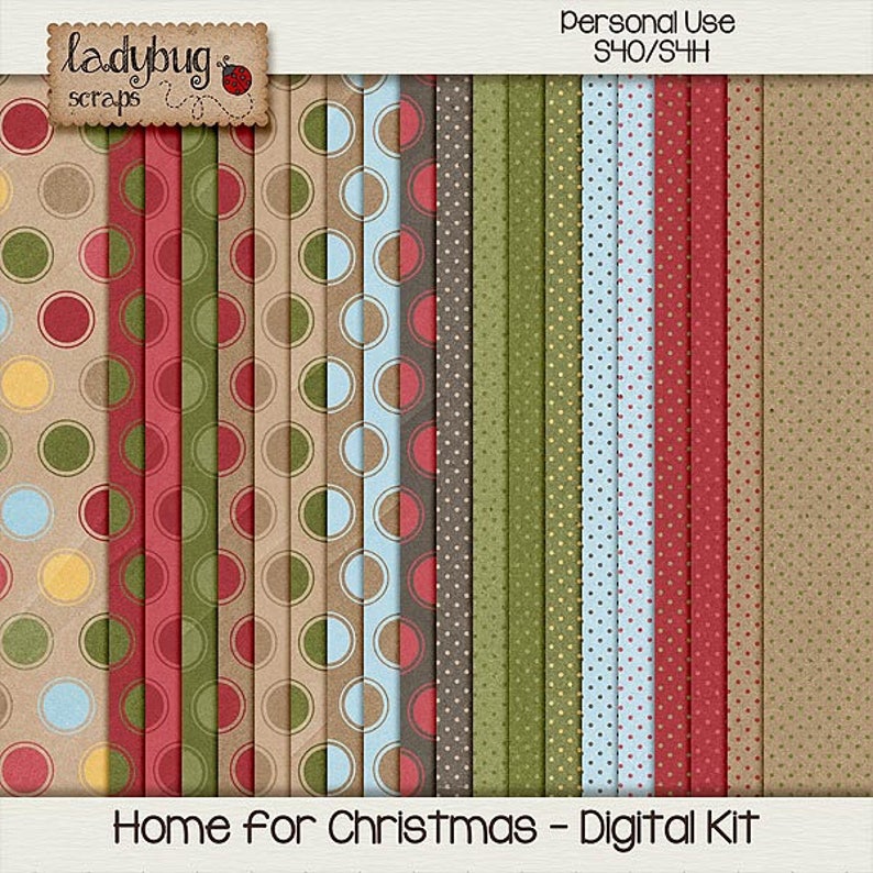 Home for Christmas {high Quality Digital Scrapbooking Kit} Christmas ...