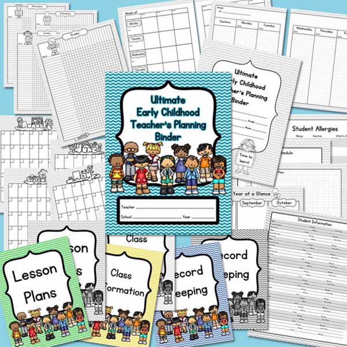 Early Childhood Teacher's Planning Binder {preschool & Kindergarten ...