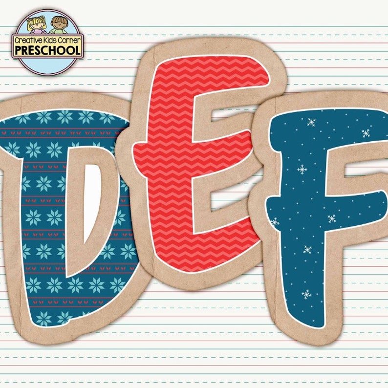 Winter Holiday Bulletin Board Letters - Printable|display|classroom ...