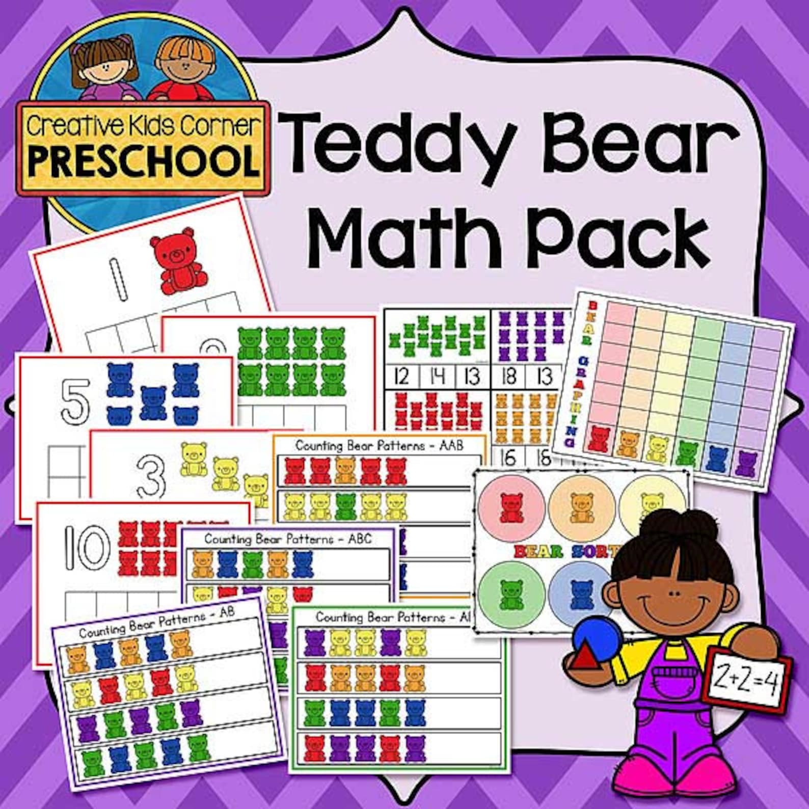 Teddy Bear Math Pack {preschool & Kindergarten Educational Activity ...