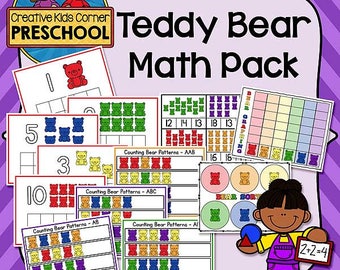 Math Teddy Bear - Etsy
