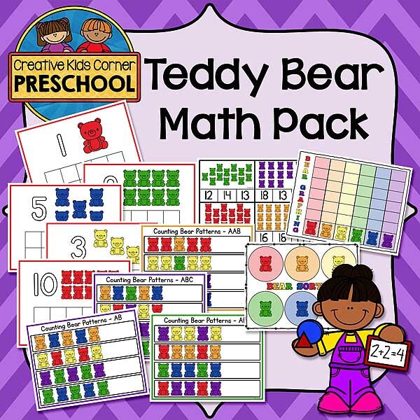 Teddy Bear Math Pack {preschool & Kindergarten Educational Activity ...
