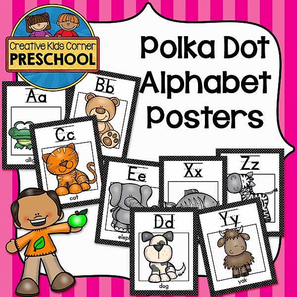 Polka Dot Alphabet Posters {preschool & Kindergarten Classroom ...