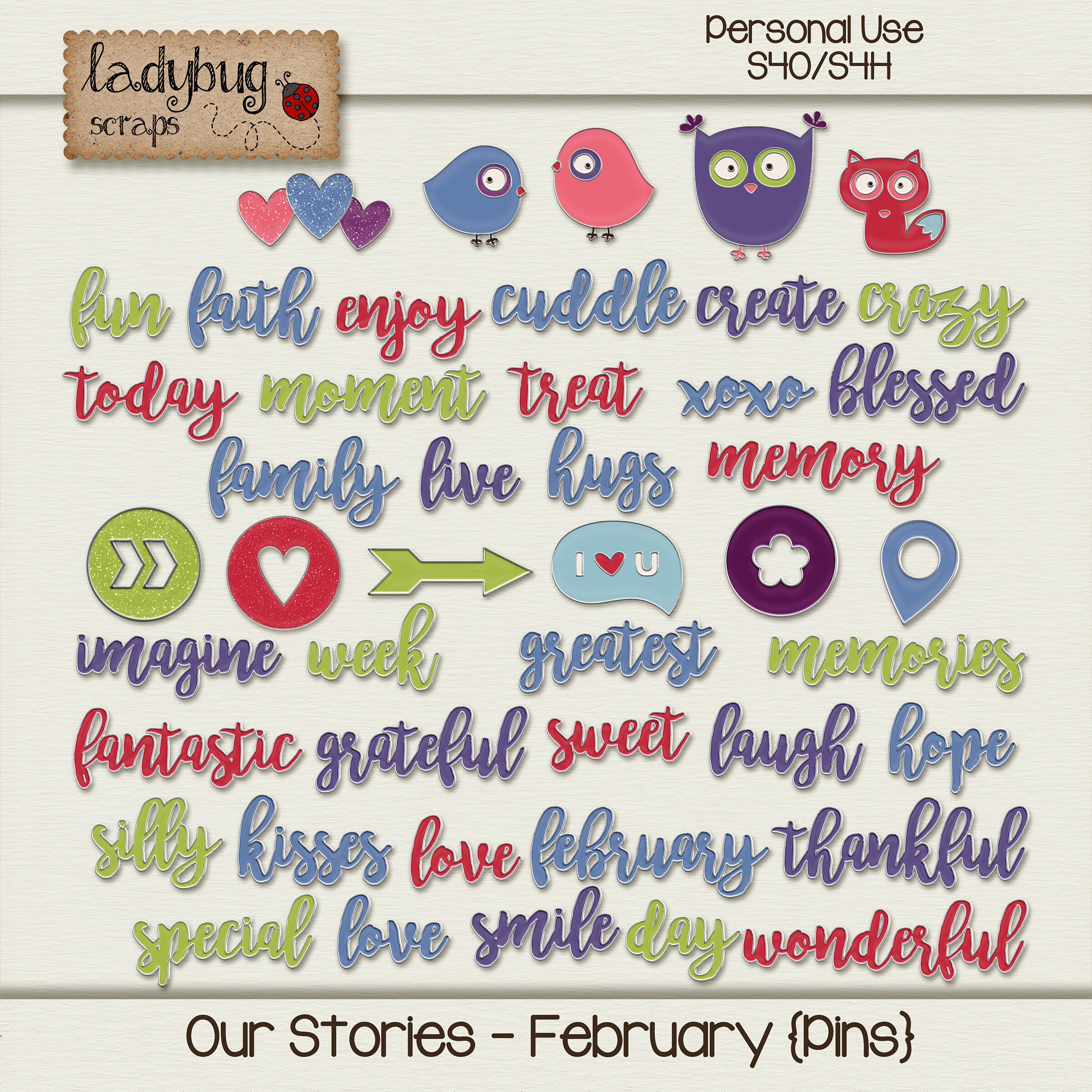 Our Stories February Bundle digital Scrapbooking Bundle - Etsy