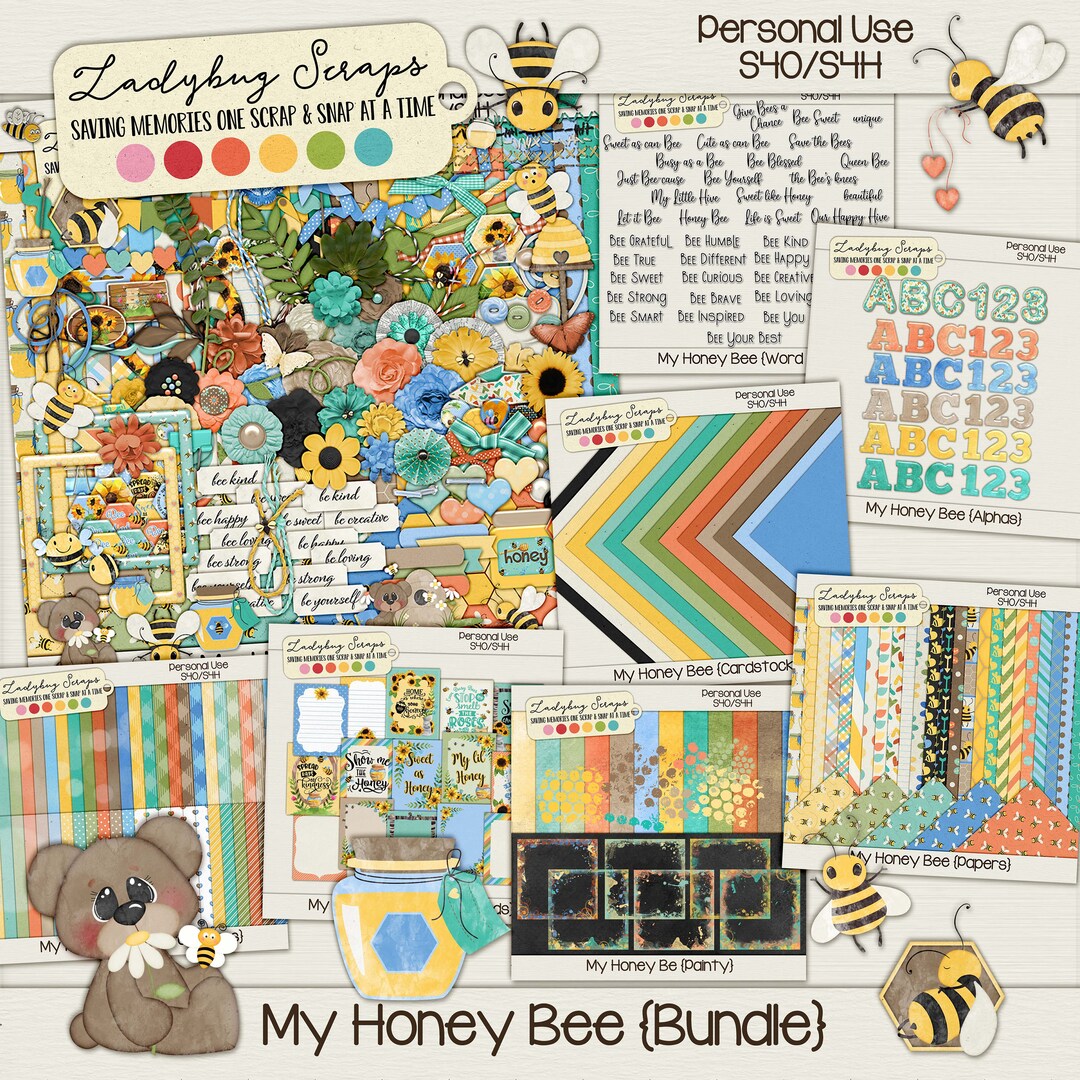 My Honey Bee Bundle {high Quality Digital Scrapbooking Kit Bundle ...
