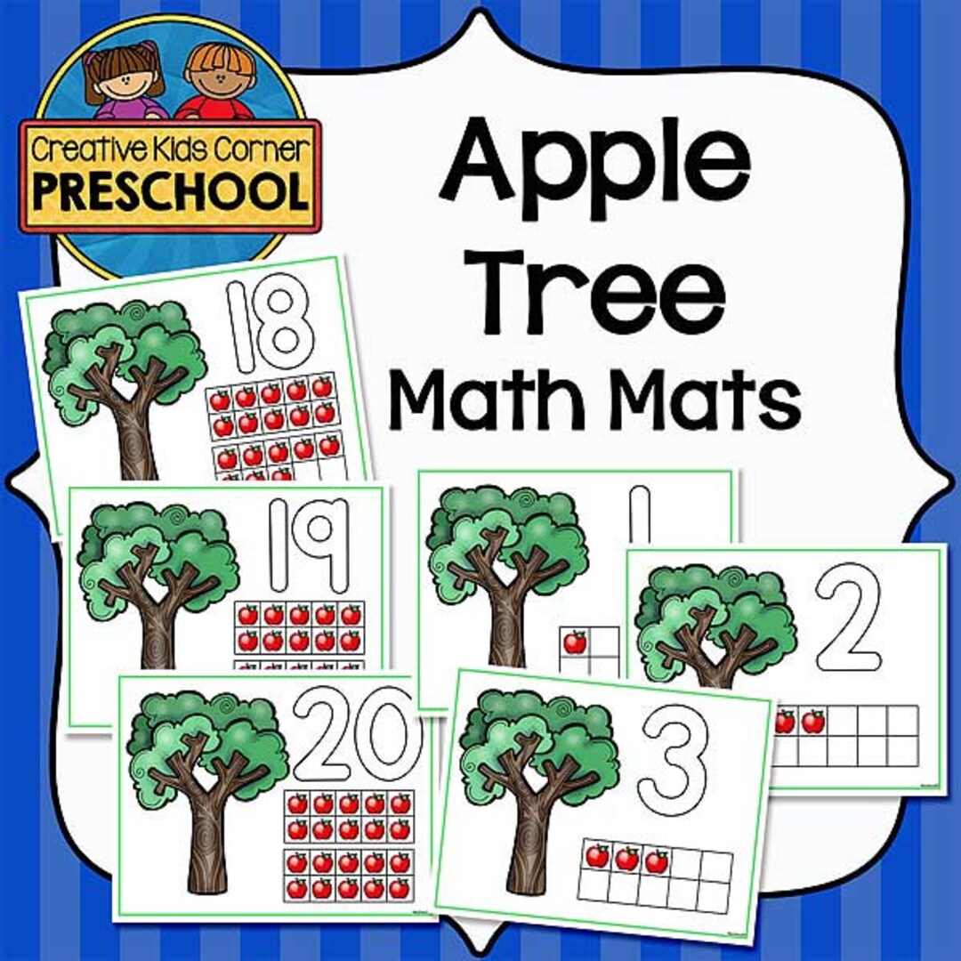 Apple Tree Math Mats {preschool & Kindergarten Educational Resource ...