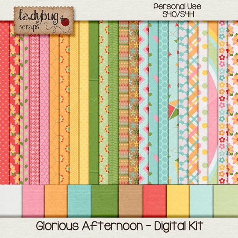 Glorious Afternoon - Digital Scrapbooking Kit - Digital Scrapbook Kit ...