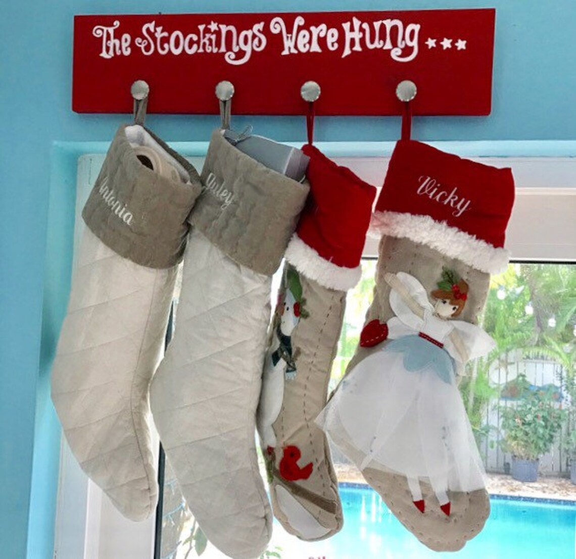 The Stockings Were Hung Christmas Stockings Holder Christmas - Etsy