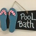 Pool Bathroom Sign, Flip Flops, Summer Decor, Pool Decorations, Pool ...