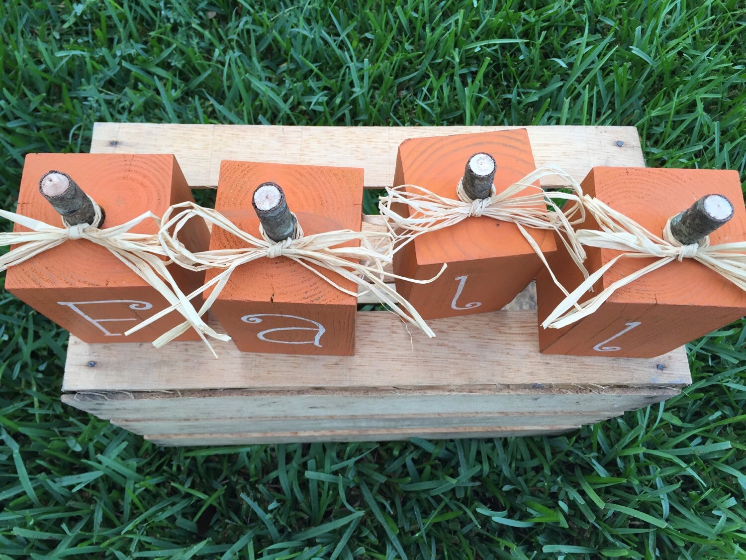 Fall Wood Blocks Fall Decor Autumn Decorations Pumpkins - Etsy