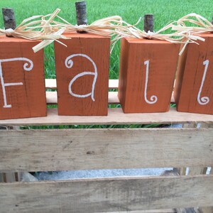 Fall Wood Blocks, Fall Decor, Autumn Decorations, Pumpkins, Wood ...