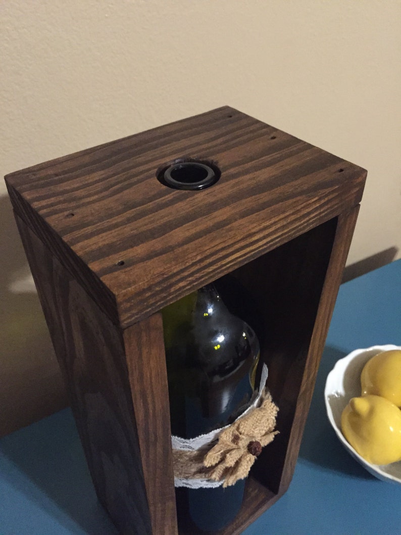 Wine Box Wine Bottle Vase Shadow Box Wine Bottle Decor - Etsy