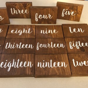 Rustic Table Numbers - Etsy