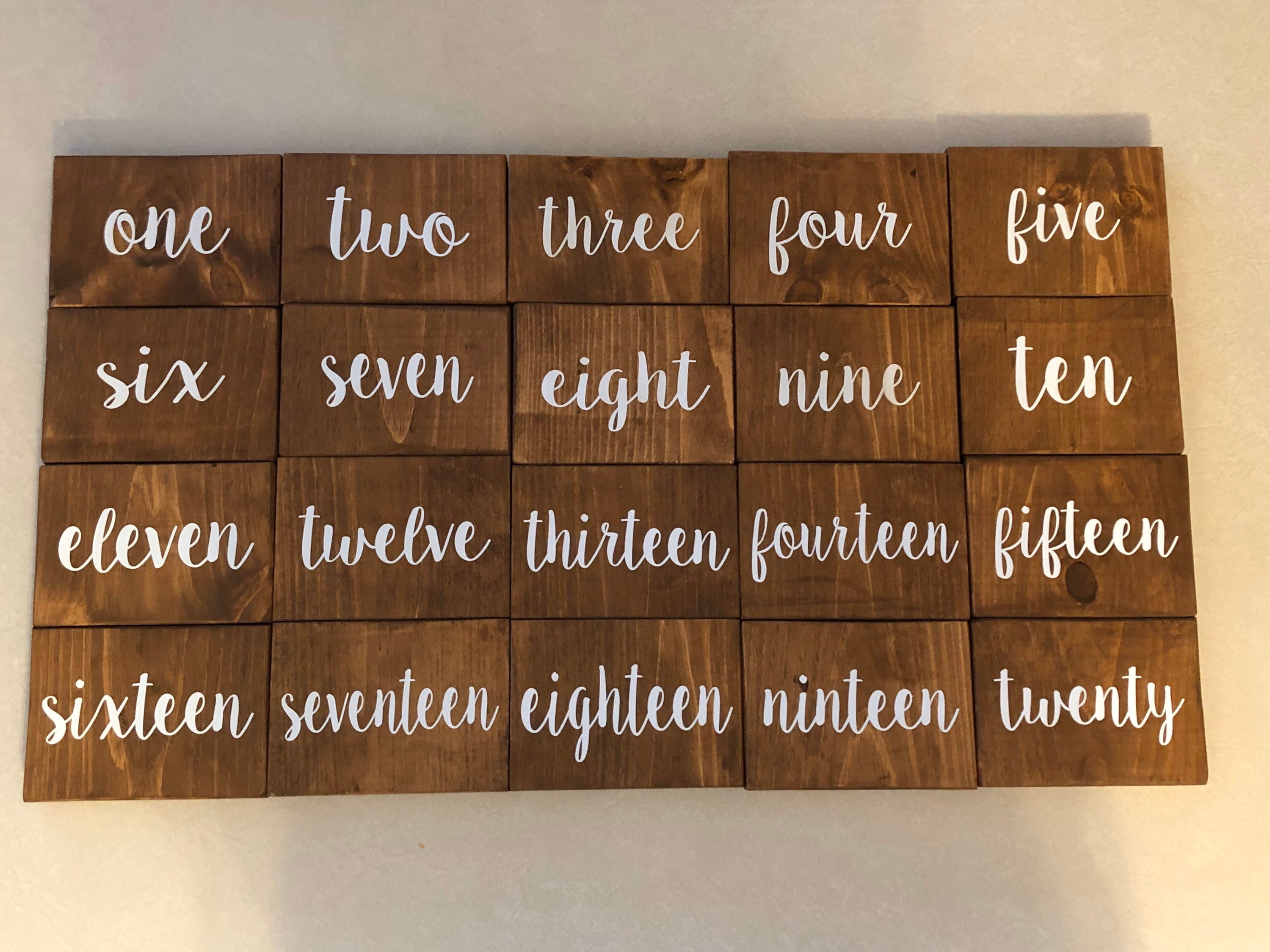 Rustic Table Numbers - Etsy