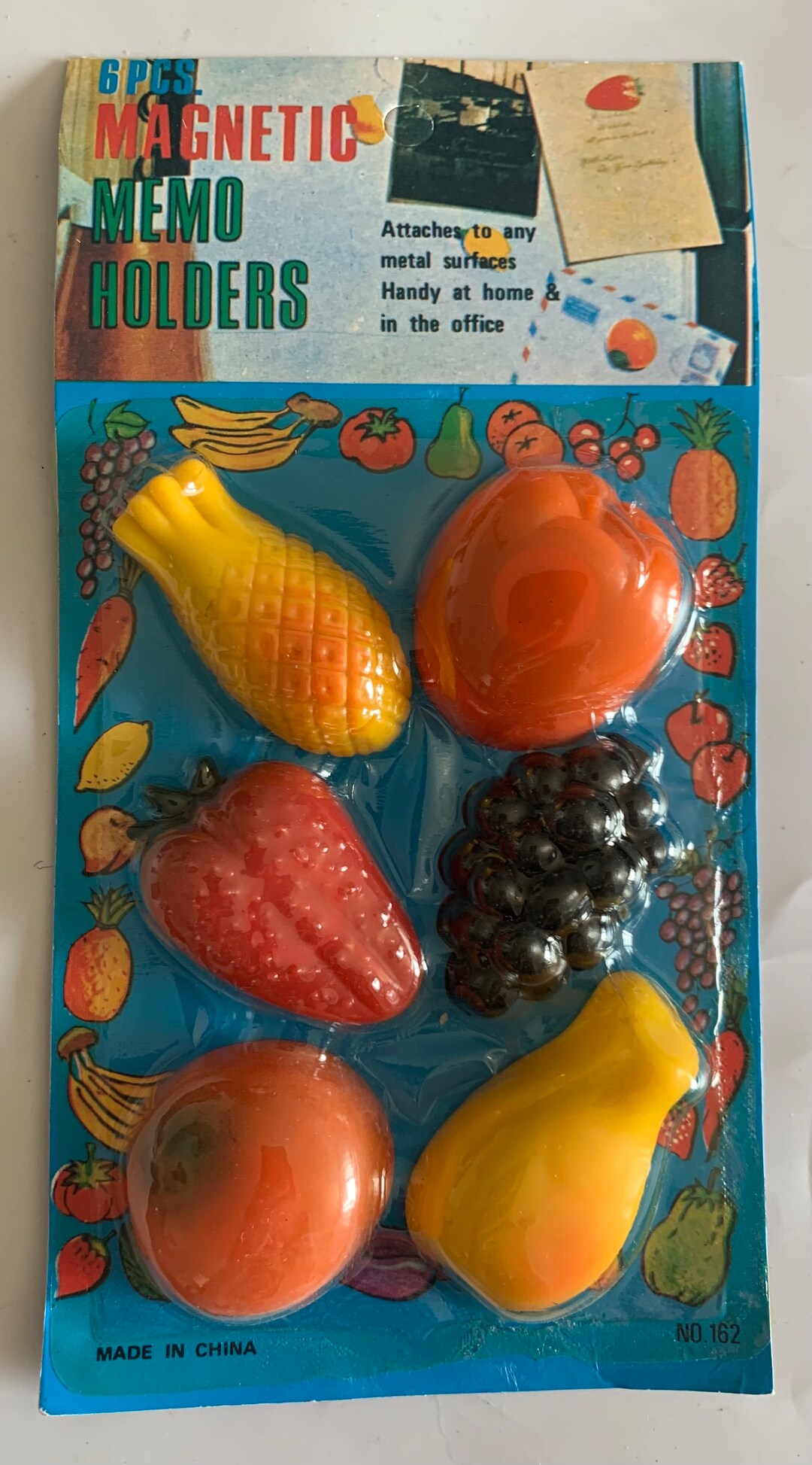 Vintage 1970s Refrigerator Magnets Fruit, Fruit Magnets, Retro Mid ...