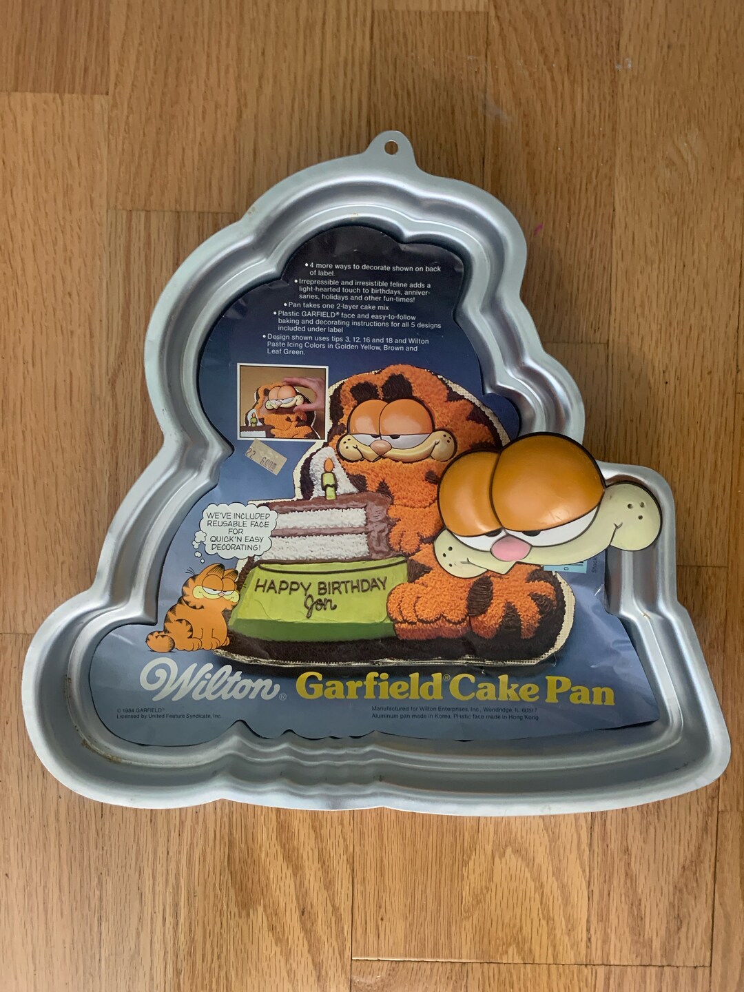 Wilton Vintage Cake Pan Garfield, Aluminum Cake Pan, Cake Decorating ...