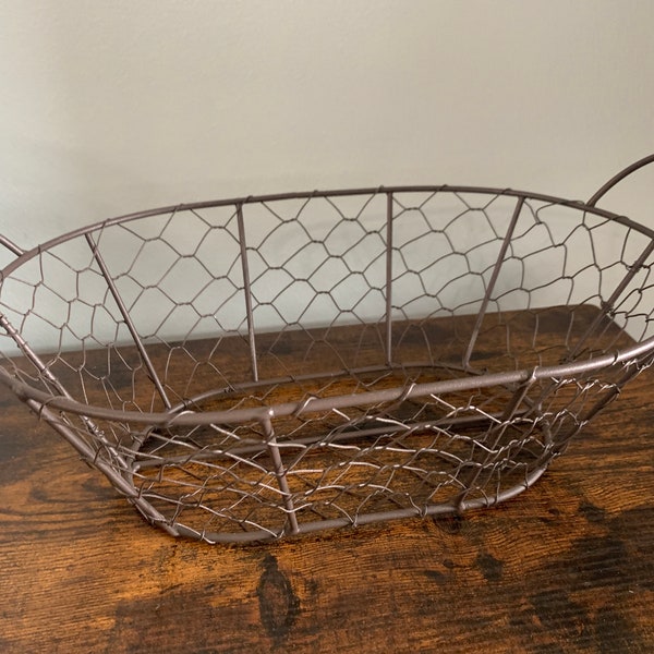 Rustic Wire Basket - Etsy