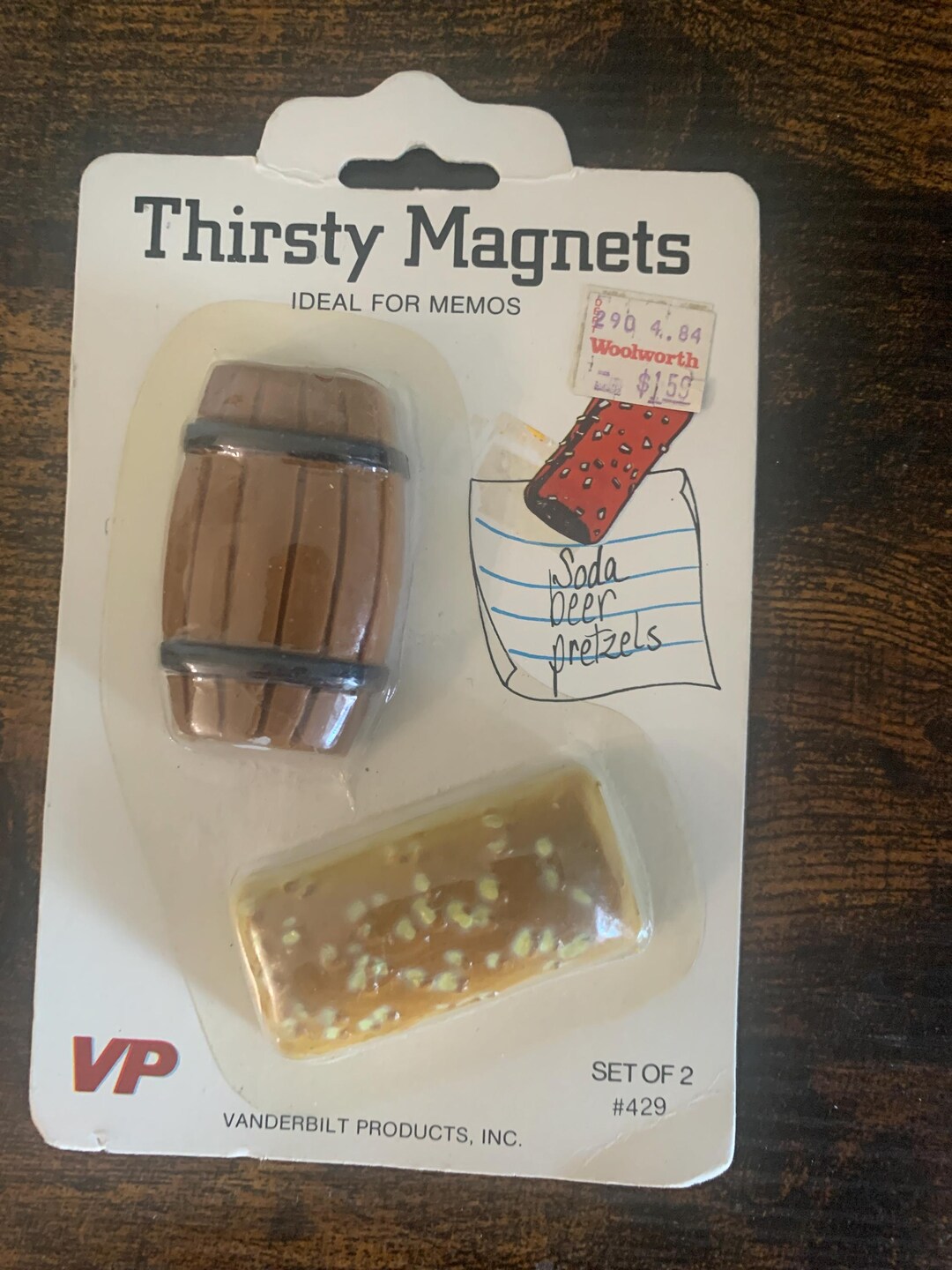 Vintage Refrigerator Magnets Thirsty Magnets Beer Barrel and Pretzel ...