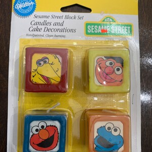 Wilton Vintage Sesame Street Block Set Candles and Cake Decorations - Etsy