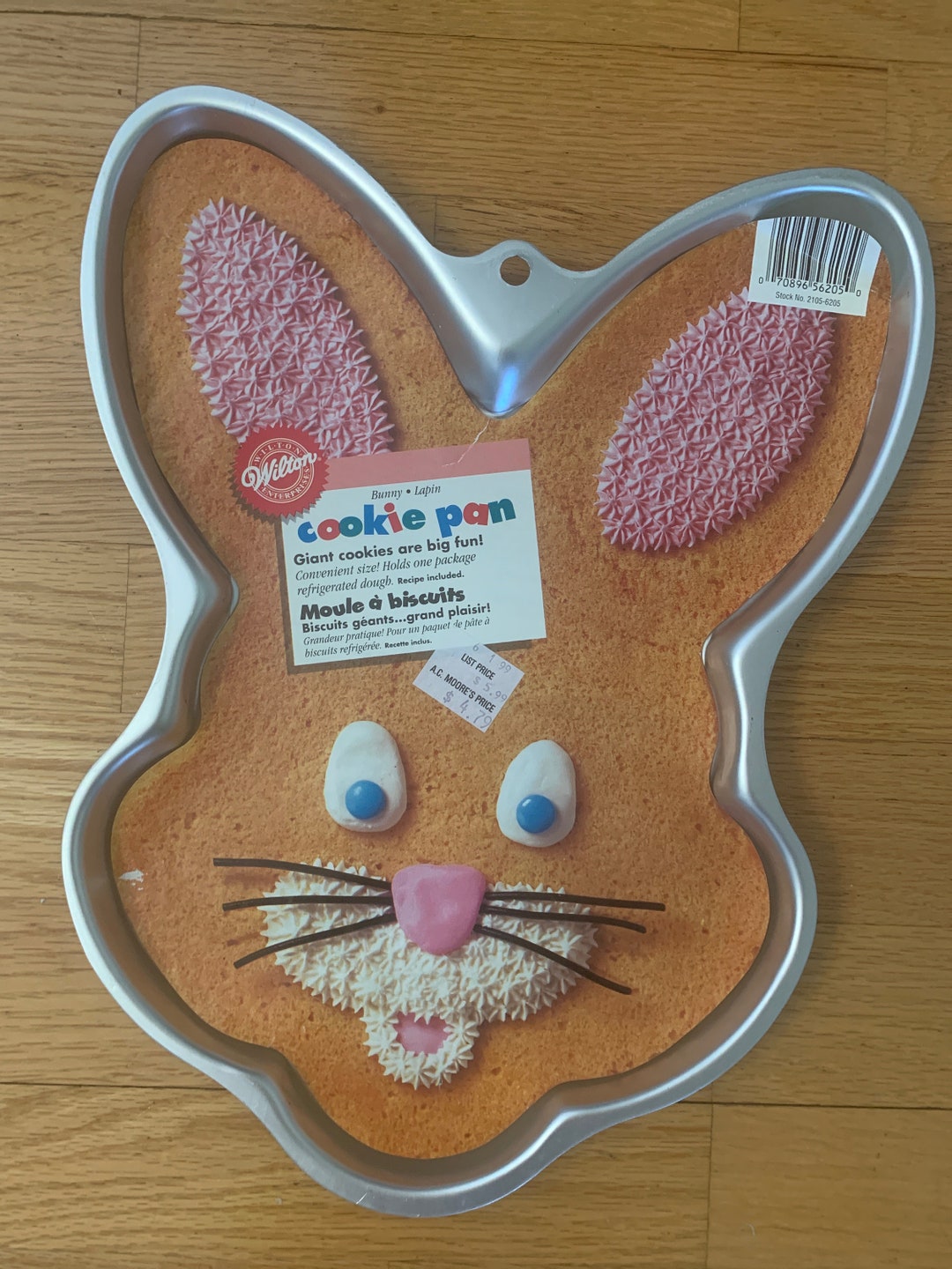 Giant Cookie Cake Pan, Wilton Bunny Cookie Pan Vintage 1995 New. Bake ...