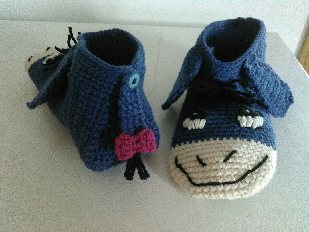 Gloomy Day Donkey Slippers, Adult Sizes, Made to Order, Eeyore Slippers ...