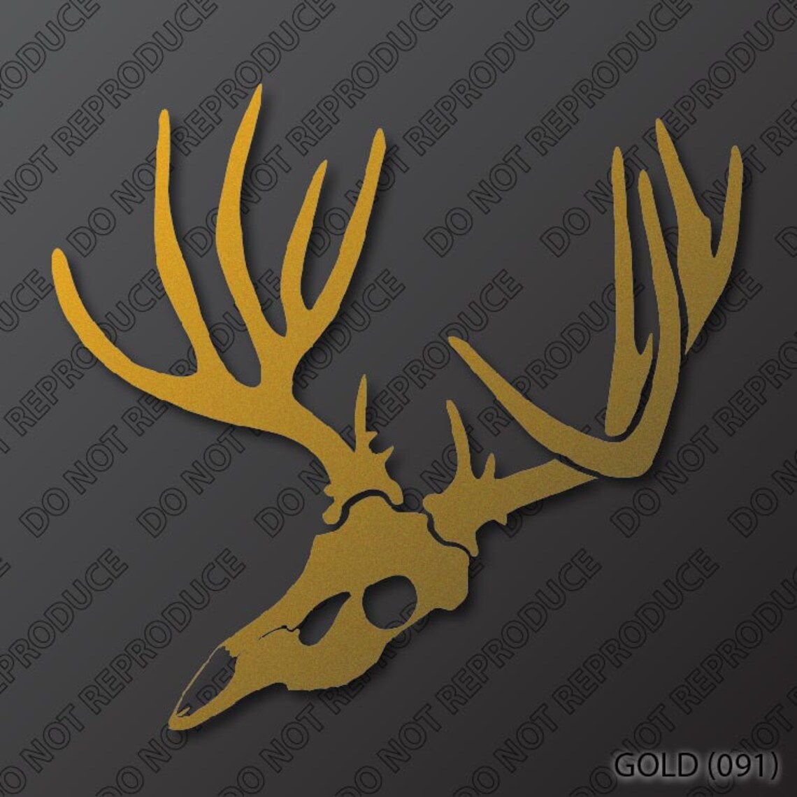 Mule Deer Skull Hunting Vinyl Decal | Etsy