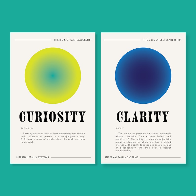 IFS 8 C's of Self Leadership Poster Series Printable Digital Downloads ...