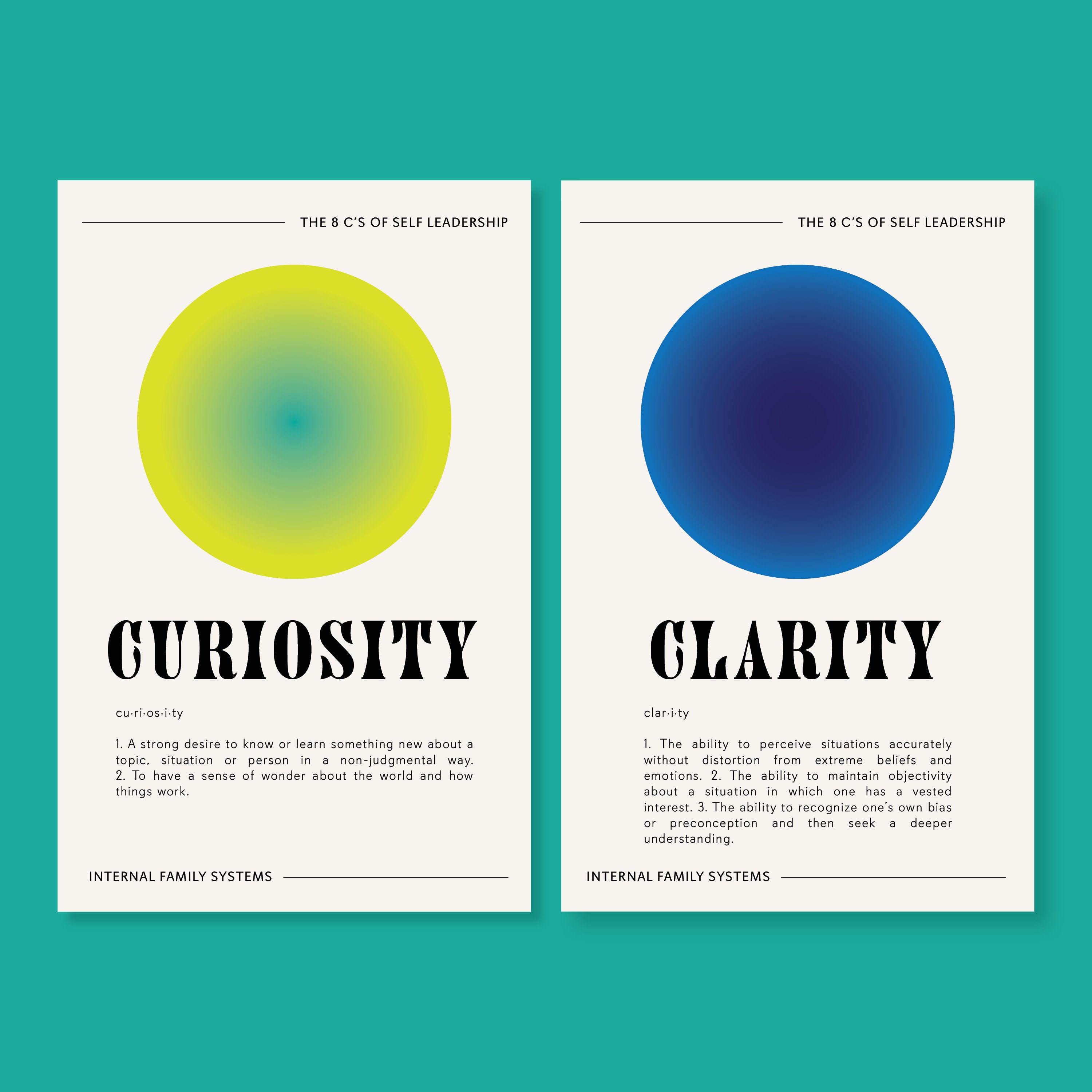 IFS 8 C's of Self Leadership Poster Series Printable Digital Downloads ...