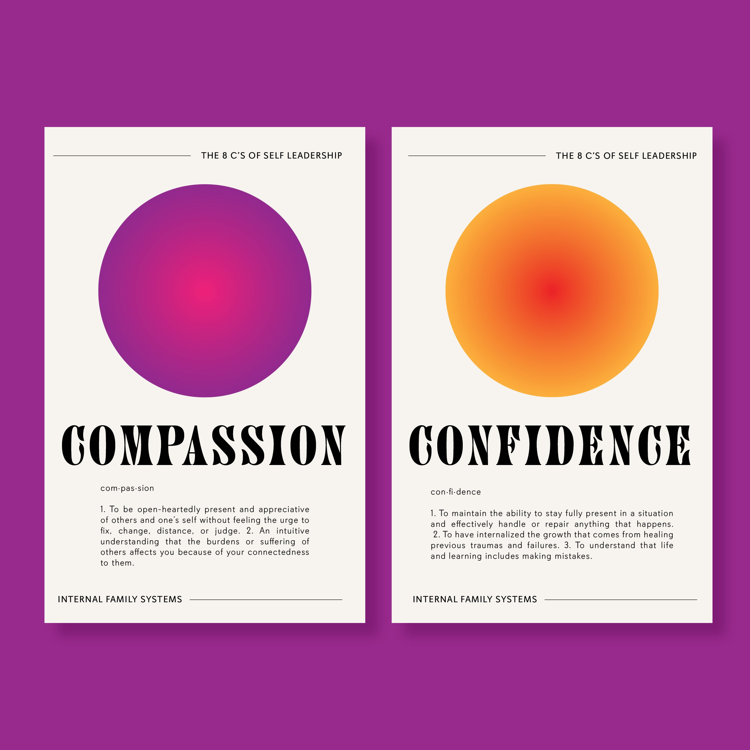 IFS 8 C's of Self Leadership Poster Series Printable Digital Downloads ...