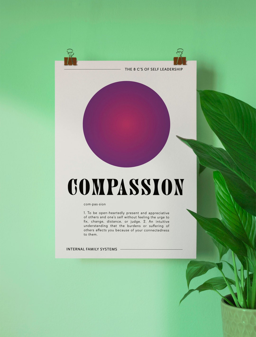 IFS 8 C's of Self Leadership Poster Series Printable Digital Downloads ...