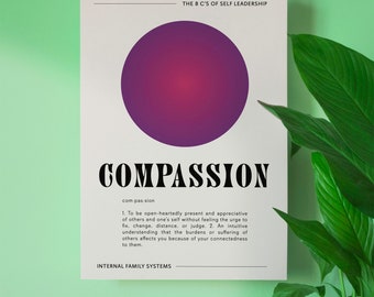 IFS 8 C's of Self Leadership Poster Digital Download Printable Poster ...