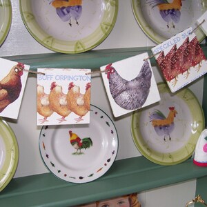 Wooden Bunting Made Using Emma Bridgewater Chicken Designs - Etsy