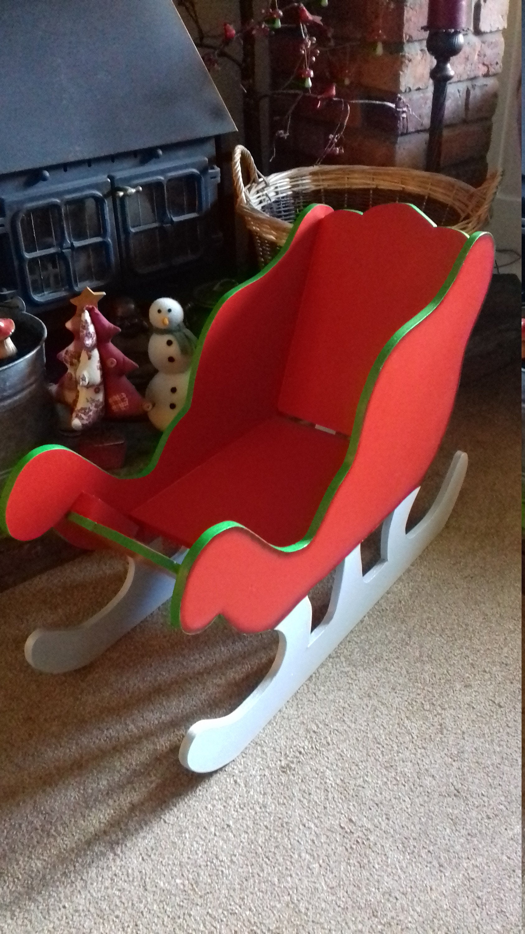 PICK UP ONLY Santa Sleigh Xmas Prop Photographer Photo Shoot Grotto ...
