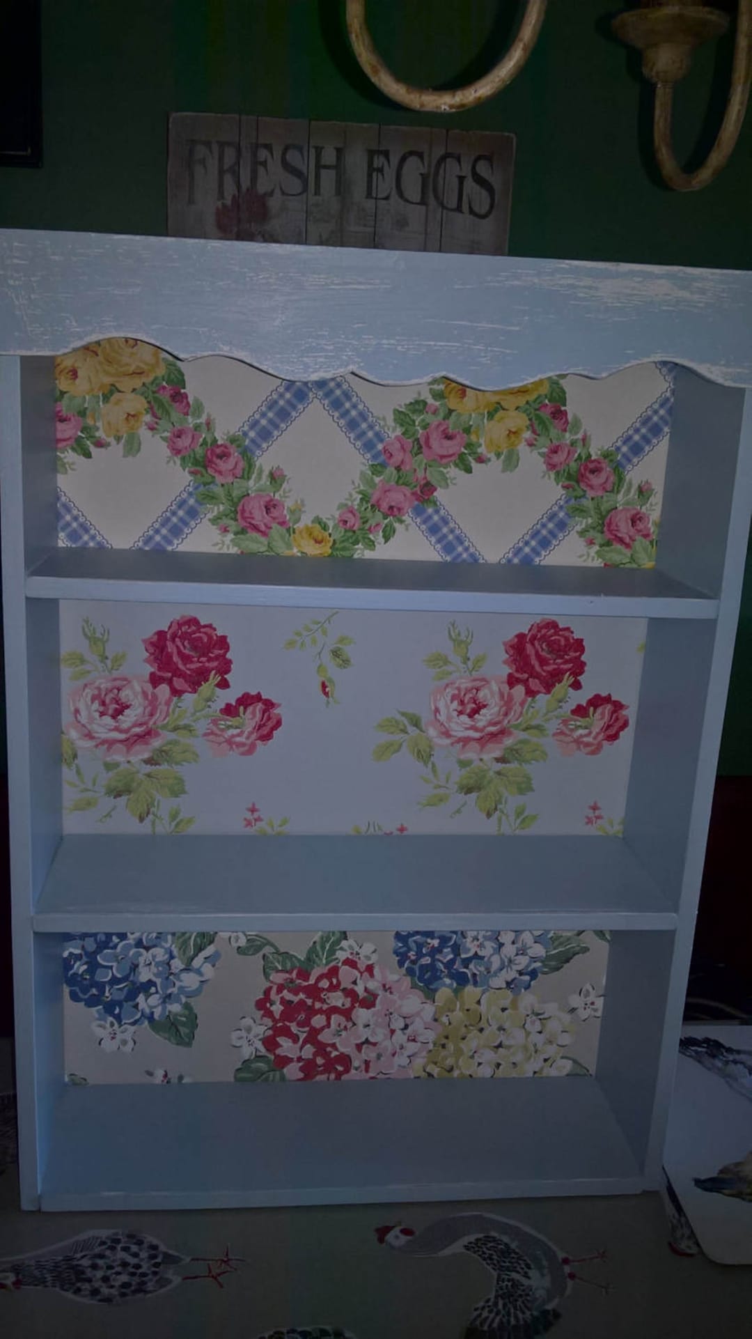 Wooden Shelving Display Unit Cupboard Shabby Chic Vintage Made Using ...