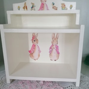 Wooden Bookcase Shelf Storage Unit Freestanding Beatrix Potter Flopsy ...
