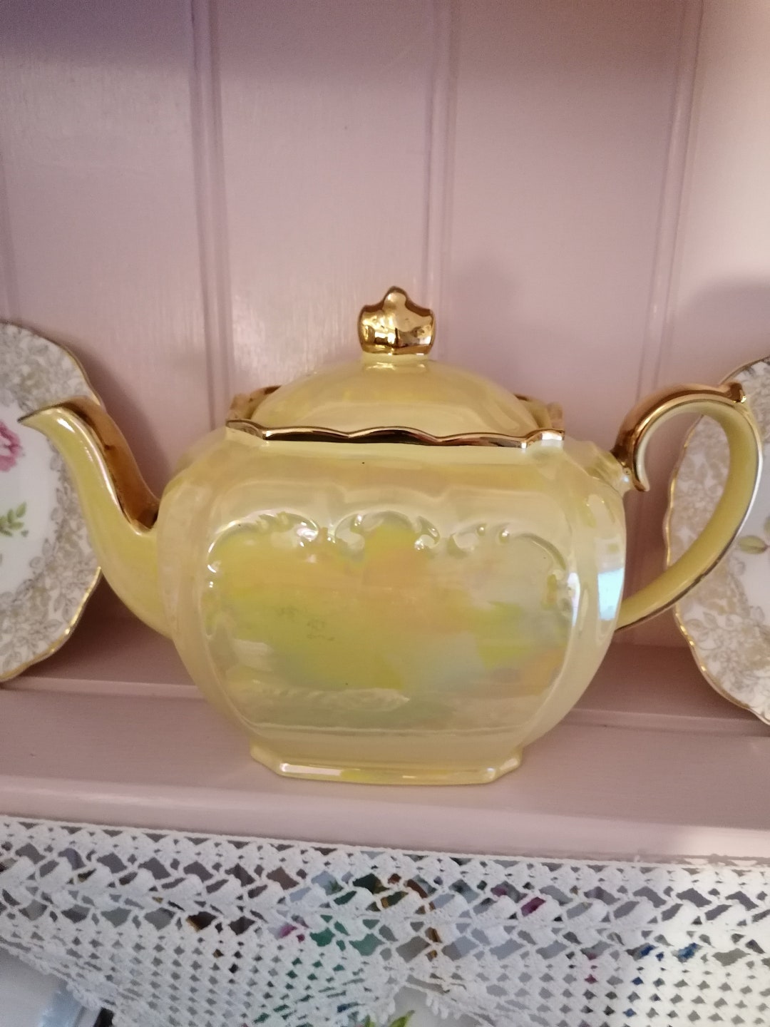 Vintage Sadler Tea Pot Afternoon Tea Party Celebration Gold Tea Room ...