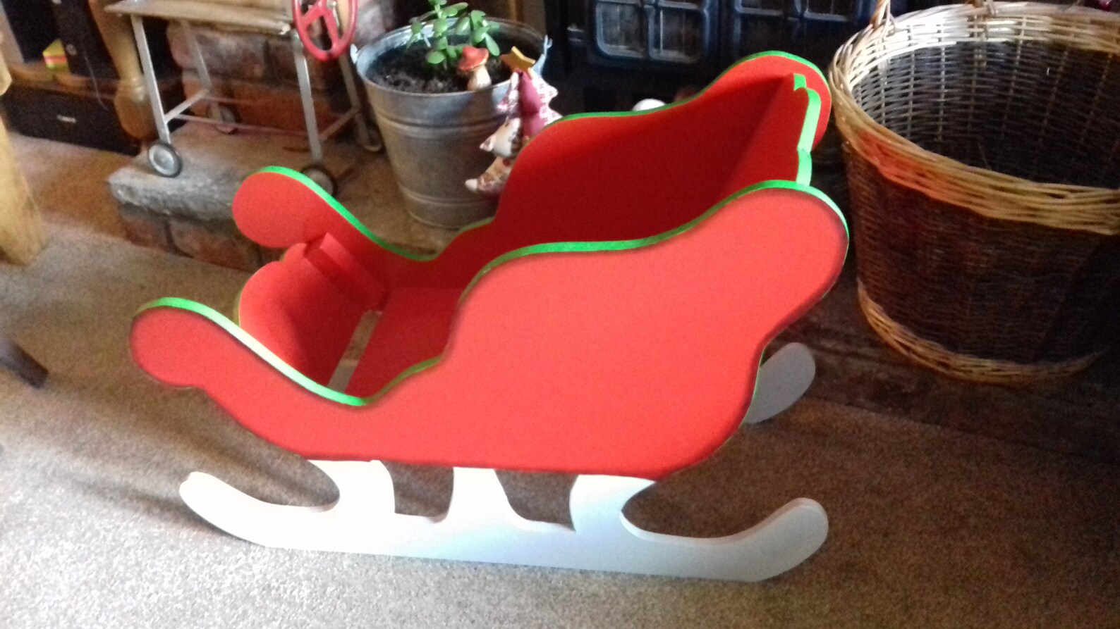 PICK UP ONLY Santa Sleigh Xmas Prop Photographer Photo Shoot Grotto ...