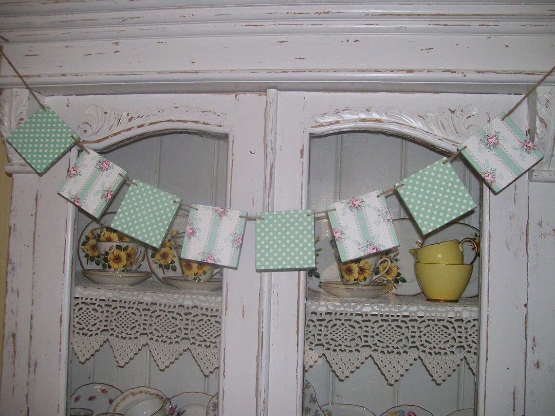 Handmade Wooden Bunting Unique Handcrafted Alice in Wonderland - Etsy